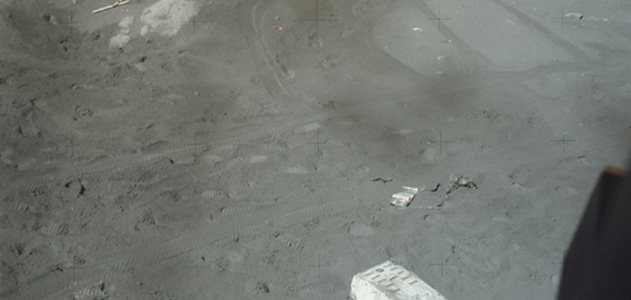 apollo lunar lander PLSS Primary Life Support System backpack discarded ...